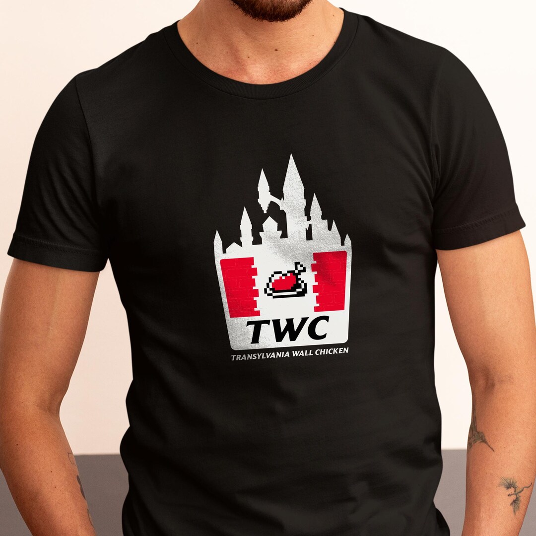 Transylvania Wall Chicken Funny Meme Gamer T-shirt: Retro 80s 90s Video ...