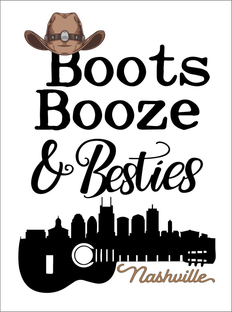 Booze, Boots & Besties T-shirts - Etsy