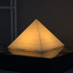 Modern Pyramid Lamp 3D Printed Home Decor With USB-C Plug - Etsy