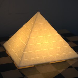Modern Pyramid Lamp 3D Printed Home Decor With USB-C Plug - Etsy