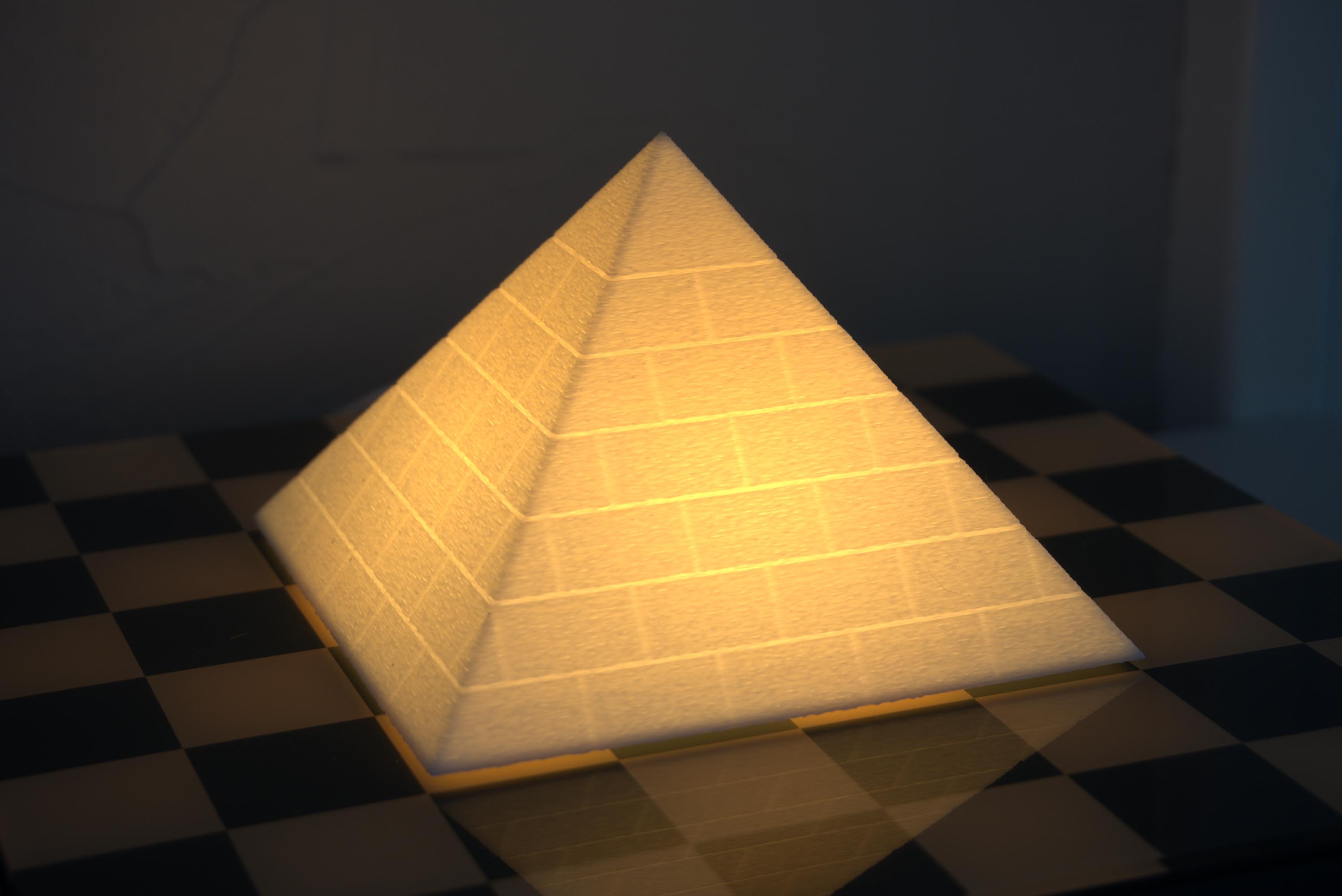 Modern Pyramid Lamp 3D Printed Home Decor With USB-C Plug - Etsy