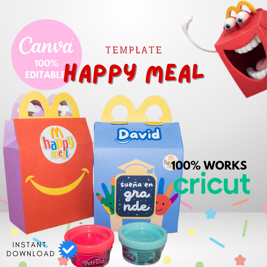 Editable Happy Meal Template, Template, Editable in Canva, Playdoh ...