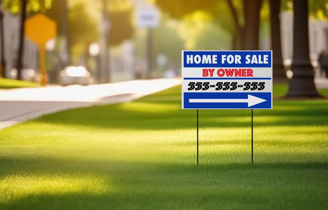Home for Sale Sign, Custom Yard Signs, HVAC Signs, Editable Signs ...