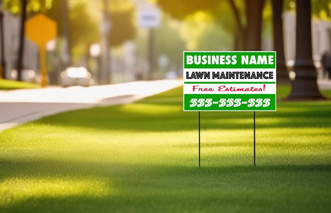 50 Pack Bundle of Lawn Care Business Yard Signs, Custom Signs, HVAC ...