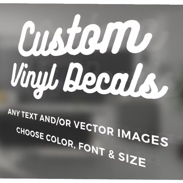 Custom Decals - Etsy