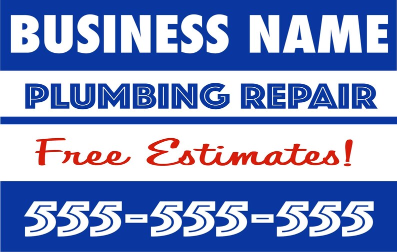 50 Pack Bundle of Plumbing Business Yard Signs, Custom Yard Signs, HVAC ...