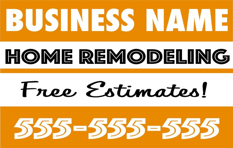 50 Pack Bundle of Remodeling Business Yard Signs, Custom Signs, HVAC ...
