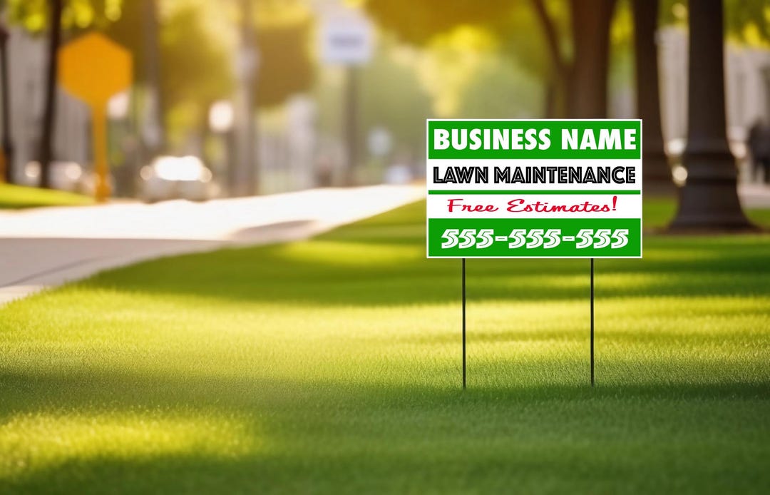 20 Pack Bundle of Lawn Care Business Yard Signs, Custom Signs, HVAC ...