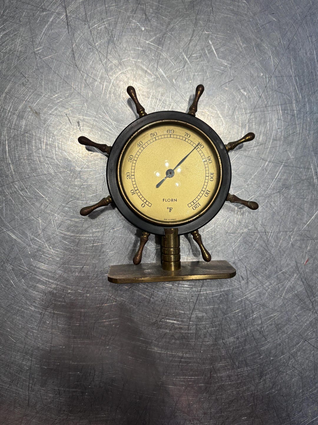 Vintage Florn Desk Thermometer- Ship's Wheel - Maritime - Etsy