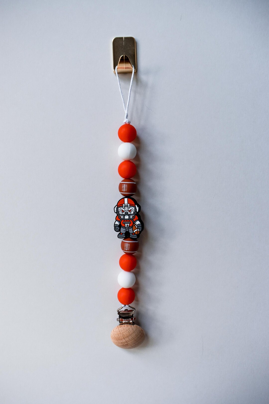 Georgia Bulldogs Pacifier Clip - Etsy