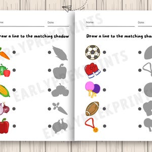 10 Printable Shadow Matching Worksheets, Match the Picture ...