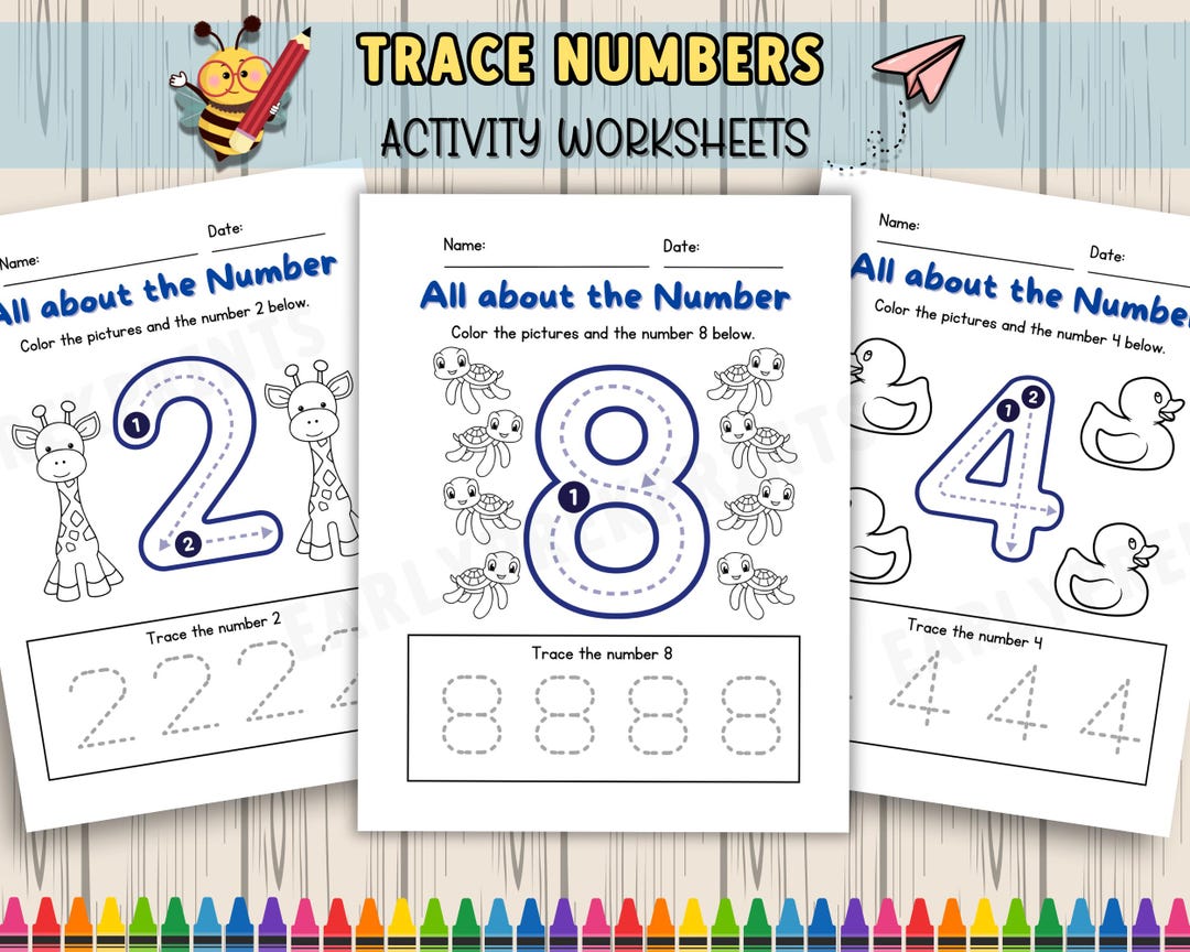 Number Tracing Worksheets 0-10 | Toddler & Preschool Printable Math ...