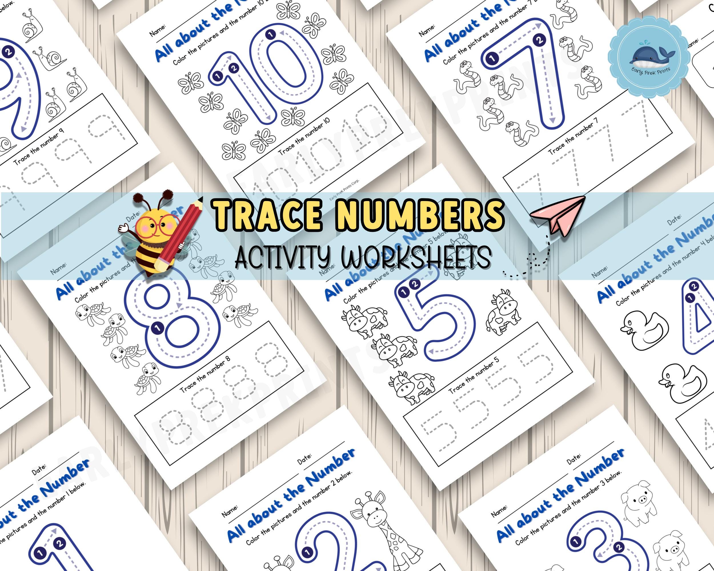 Number Tracing Worksheets 0-10 | Toddler & Preschool Printable Math ...