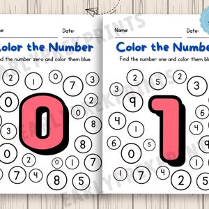 Find the Number, Printable, All About Numbers Worksheets, Preschool ...
