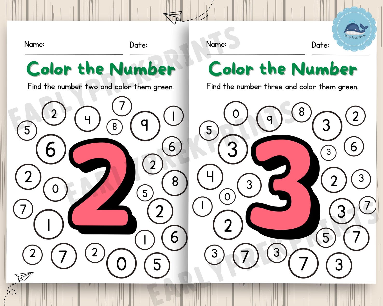 Find the Number, Printable, All About Numbers Worksheets, Preschool ...