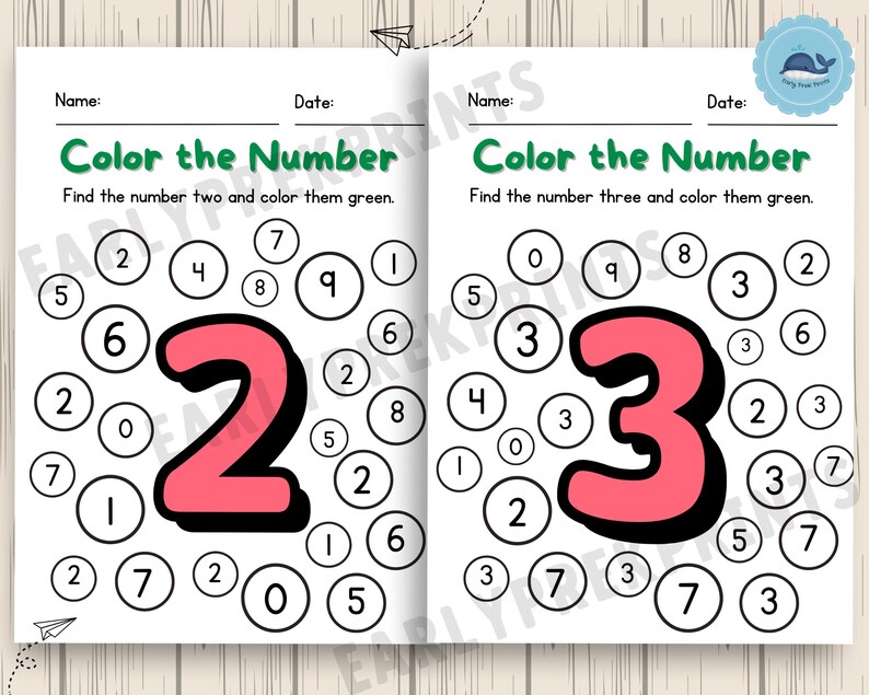 Find the Number, Printable, All About Numbers Worksheets, Preschool ...