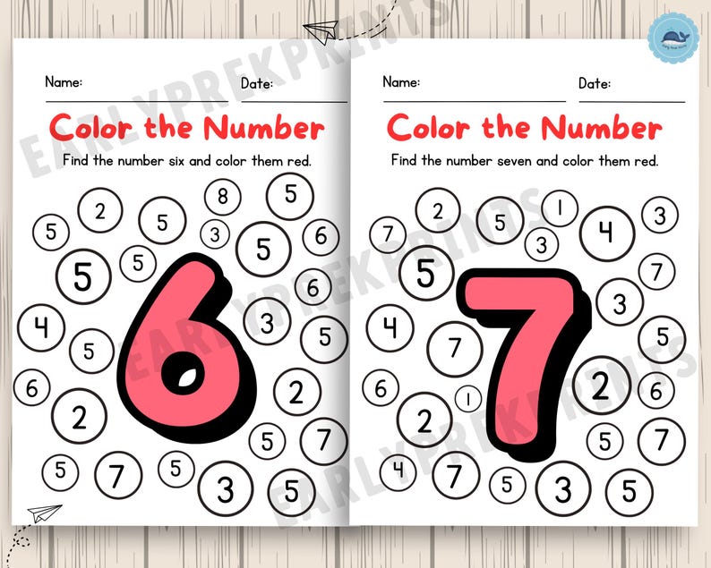 Find the Number, Printable, All About Numbers Worksheets, Preschool ...
