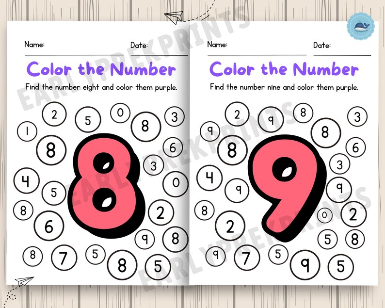 Find the Number, Printable, All About Numbers Worksheets, Preschool ...
