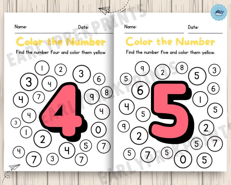 Find the Number, Printable, All About Numbers Worksheets, Preschool ...