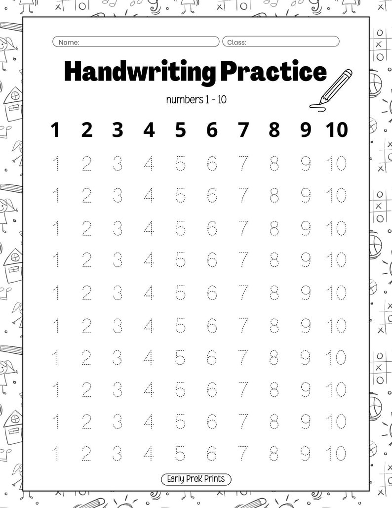 Printable 1-100 Number Tracing Worksheets Handwriting Practice for Kids ...