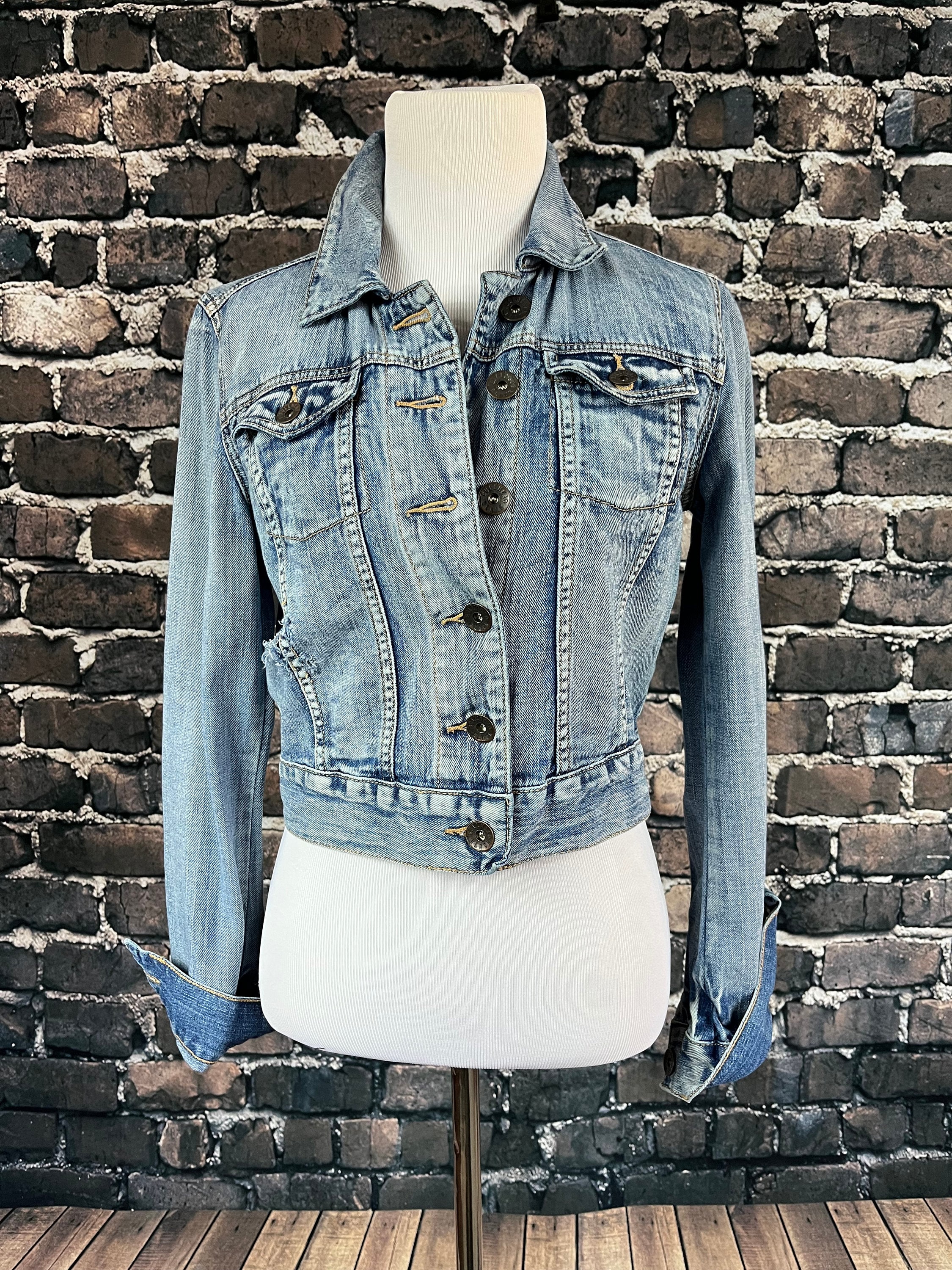 Upcycled Denim Jacket With Wool Needle Felted Design - Etsy