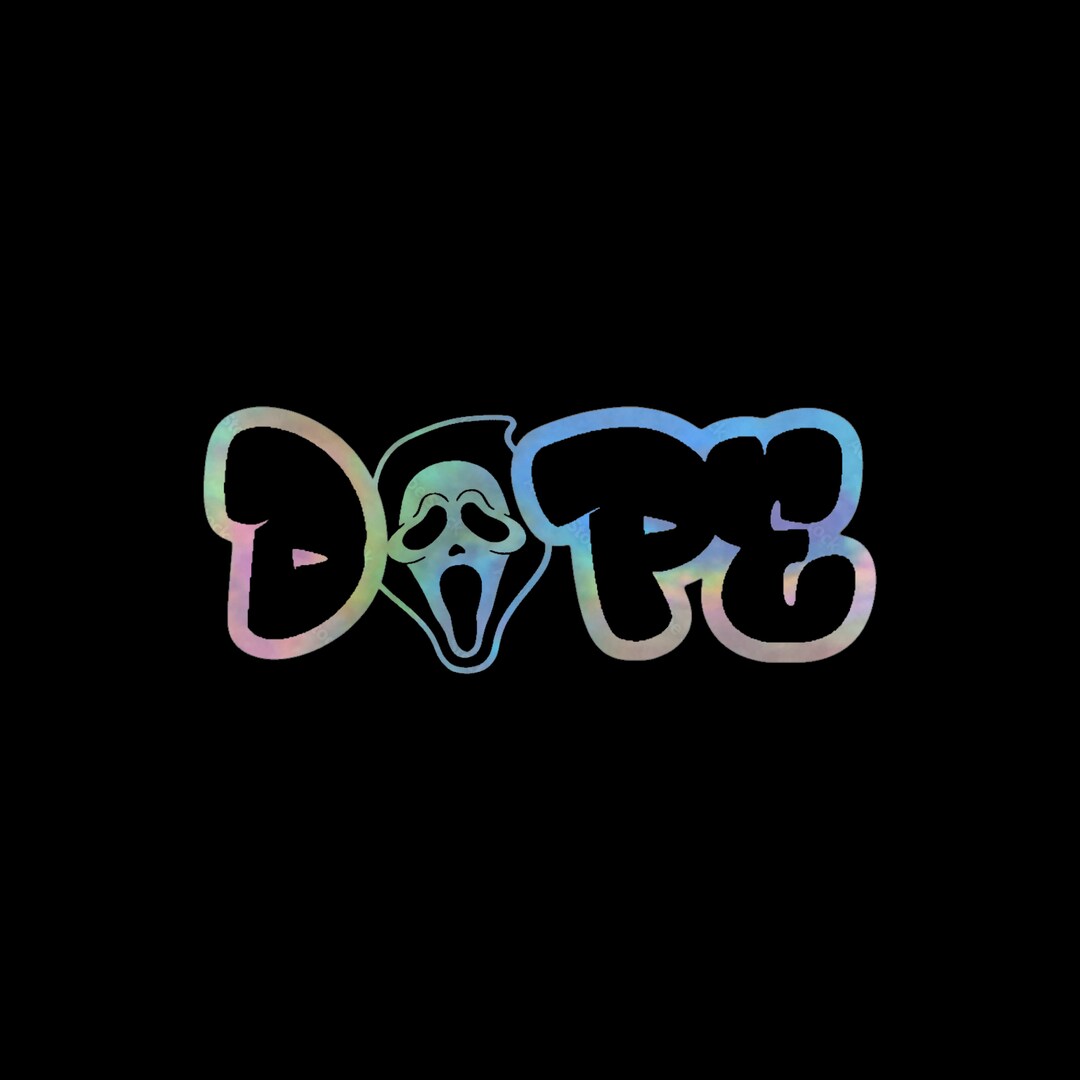DOPE Ghost Face Vinyl Decal holographic - Etsy