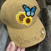 Suede Tan Wildflower Burned Ball Cap - Etsy