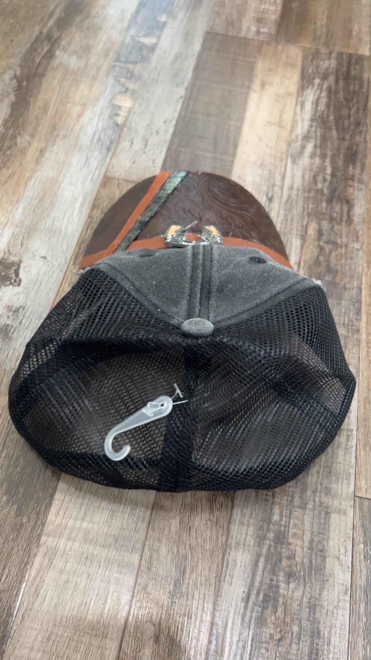 Distressed Black Tooled Leather Bulletproof Ball Cap - Etsy