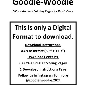 6 Printable Cute Animals Coloring Pages Worksheets for Kids, Printable ...