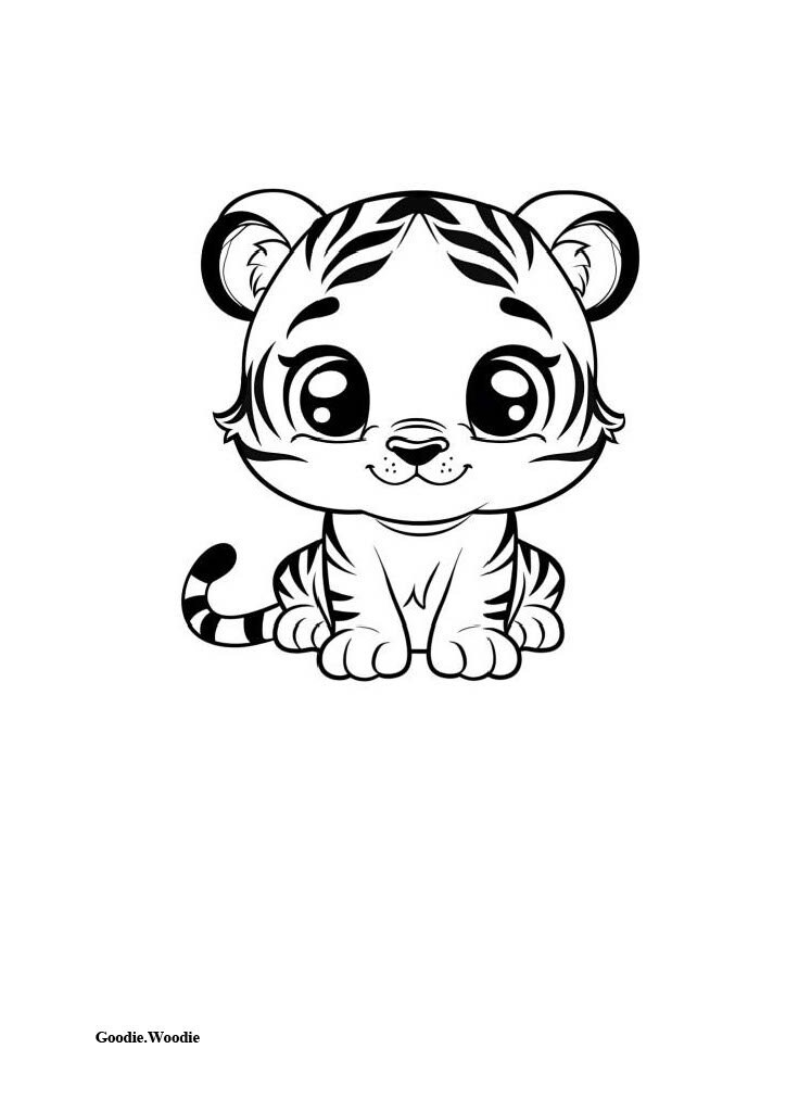 6 Printable Cute Animals Coloring Pages Worksheets for Kids, Printable ...