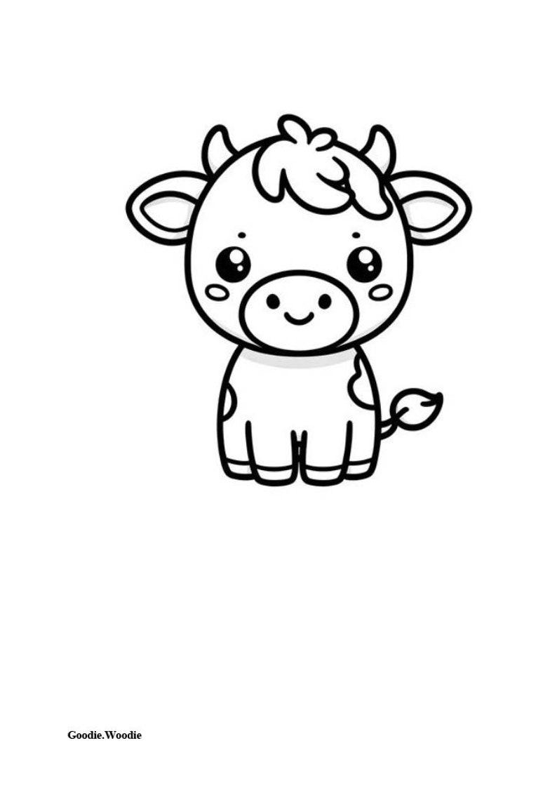 6 Printable Cute Animals Coloring Pages Worksheets for Kids, Printable ...