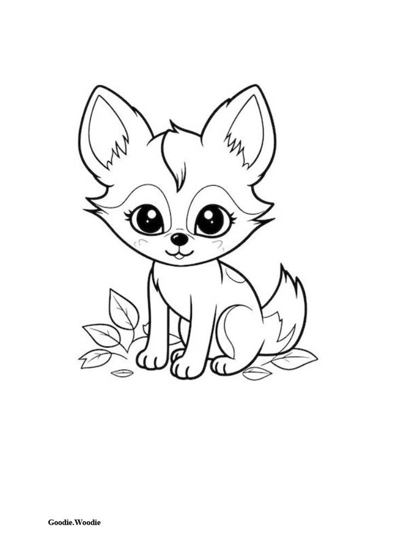 6 Printable Cute Animals Coloring Pages Worksheets for Kids, Printable ...