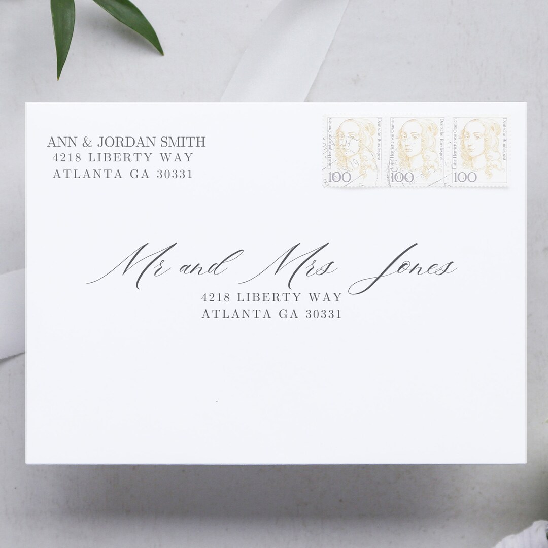 Envelope Addressing Template | Return Address | Envelope Address ...