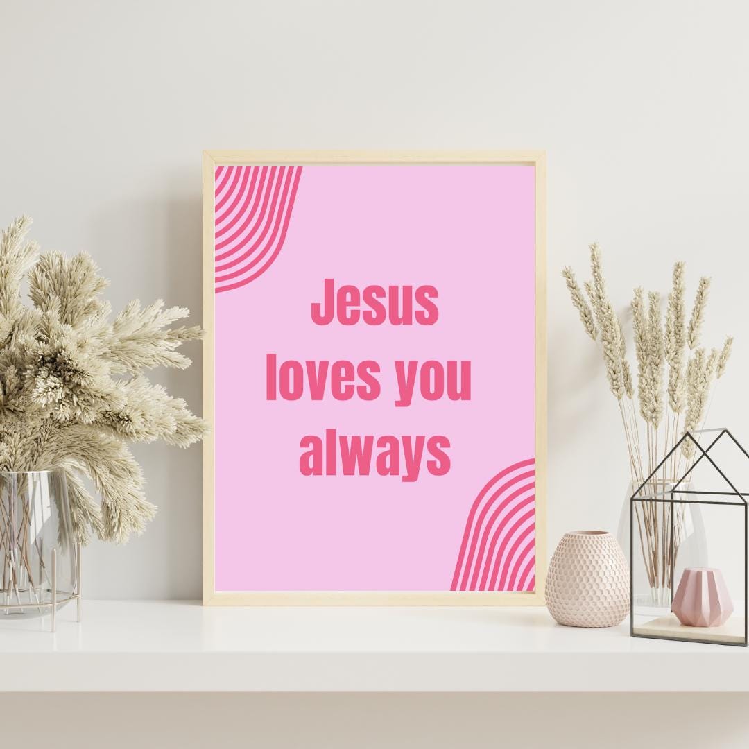 Jesus Loves You Poster - Etsy