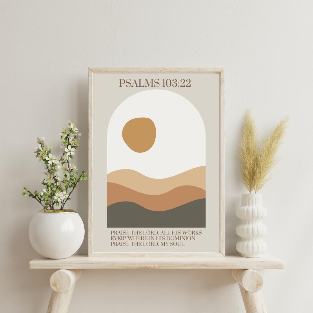 Psalms 103:22 Poster - Etsy