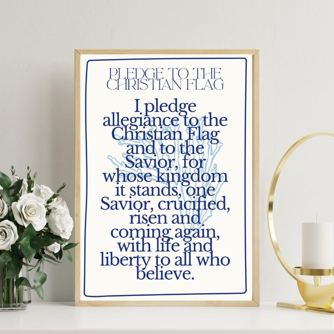 Pledge to the Christian Flag - Etsy