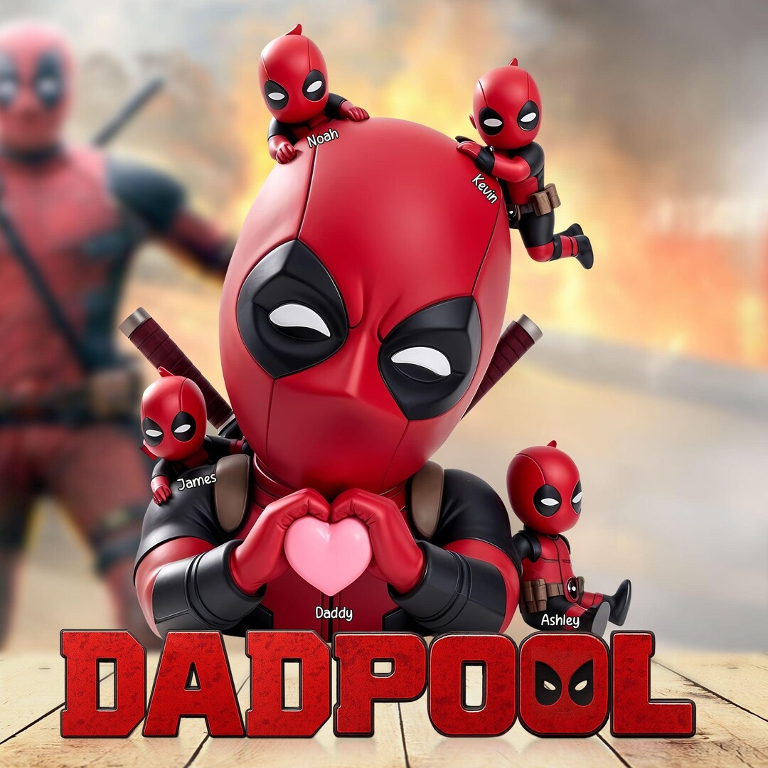 Deadpool Dad Shaped Plaque, Best Dadpool Superhero Acrylic Block, Gamer ...