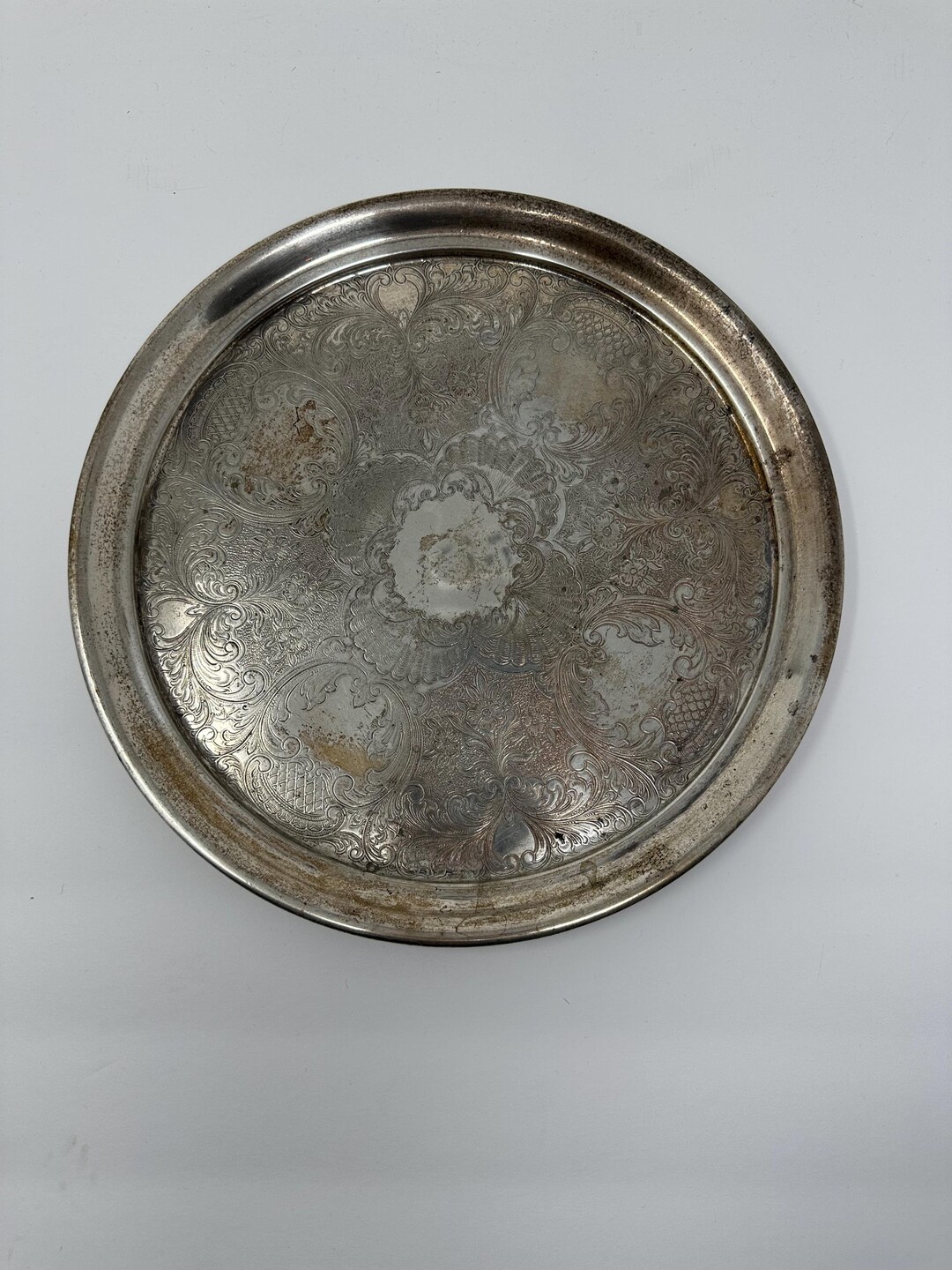 Vintage Round Tray I - Silver Timeless Elegance for Your Home - Etsy