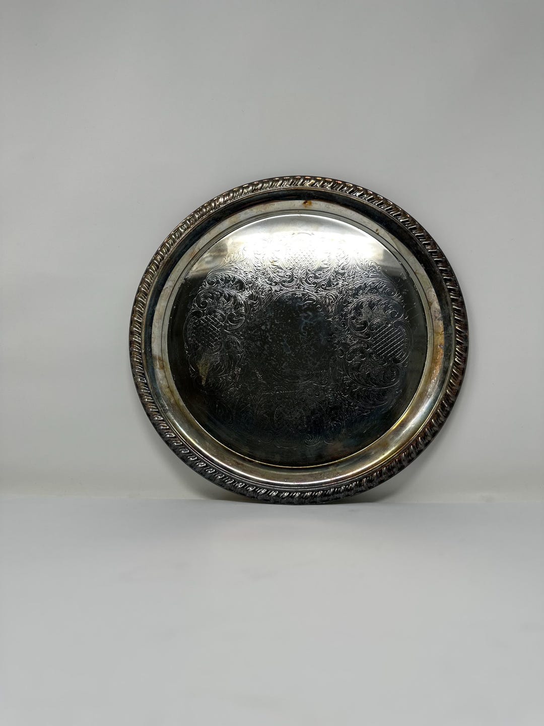 Vintage Round Tray - Silver Timeless Elegance for Your Home - Etsy