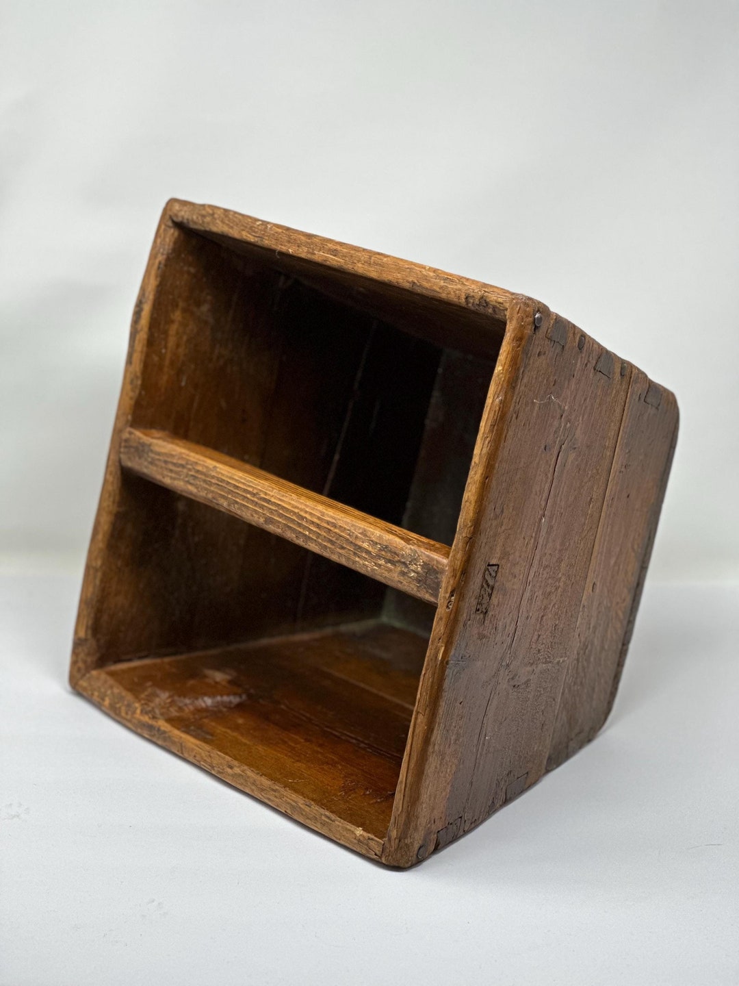 Vintage Wooden Rice Basket Box With Handle, Handled Wooden Box, Wooden ...