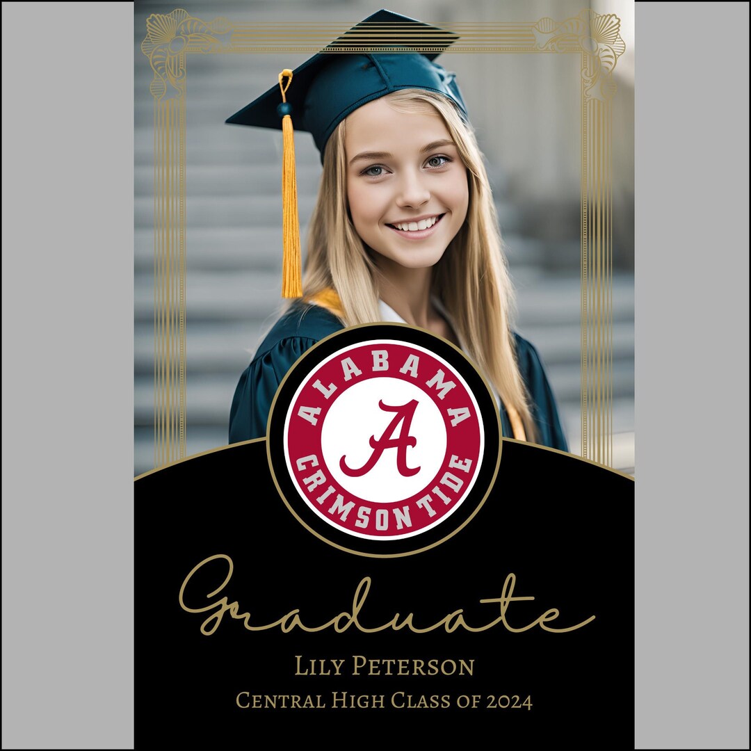 Graduation Announcement Template Editable Photo College High School ...