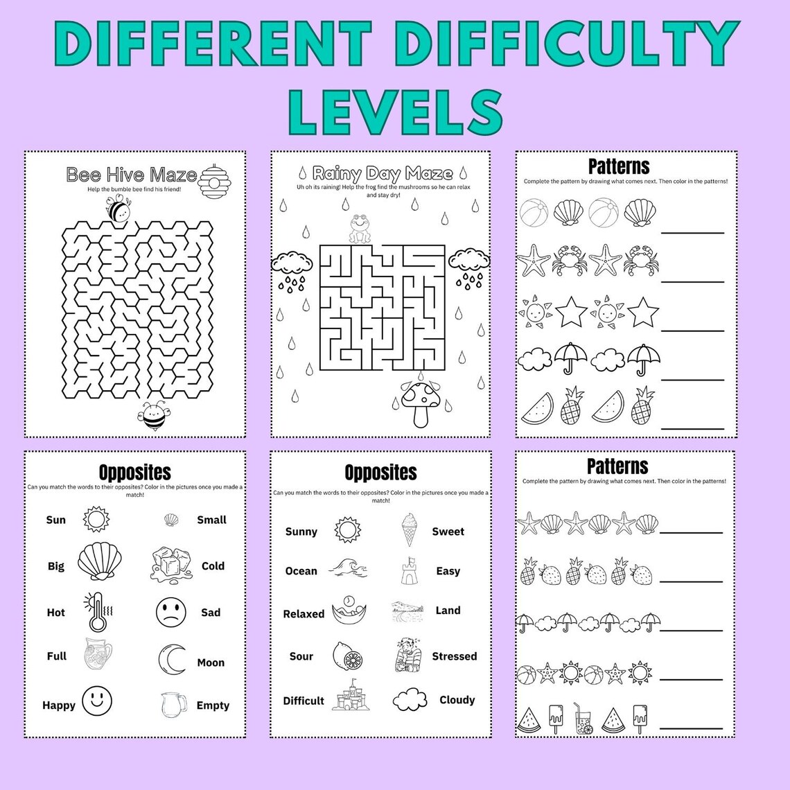 Summer Activity Worksheets for Children | Learning and Fun Summer ...