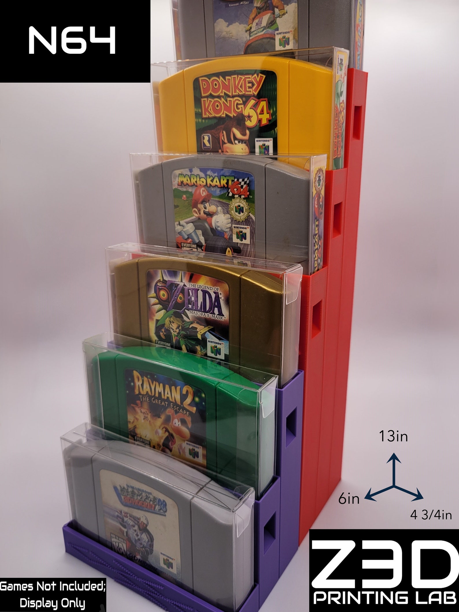 Modular N64 Game Display clip & Stack Nintendo 64 Cartridge Stand, 3D ...