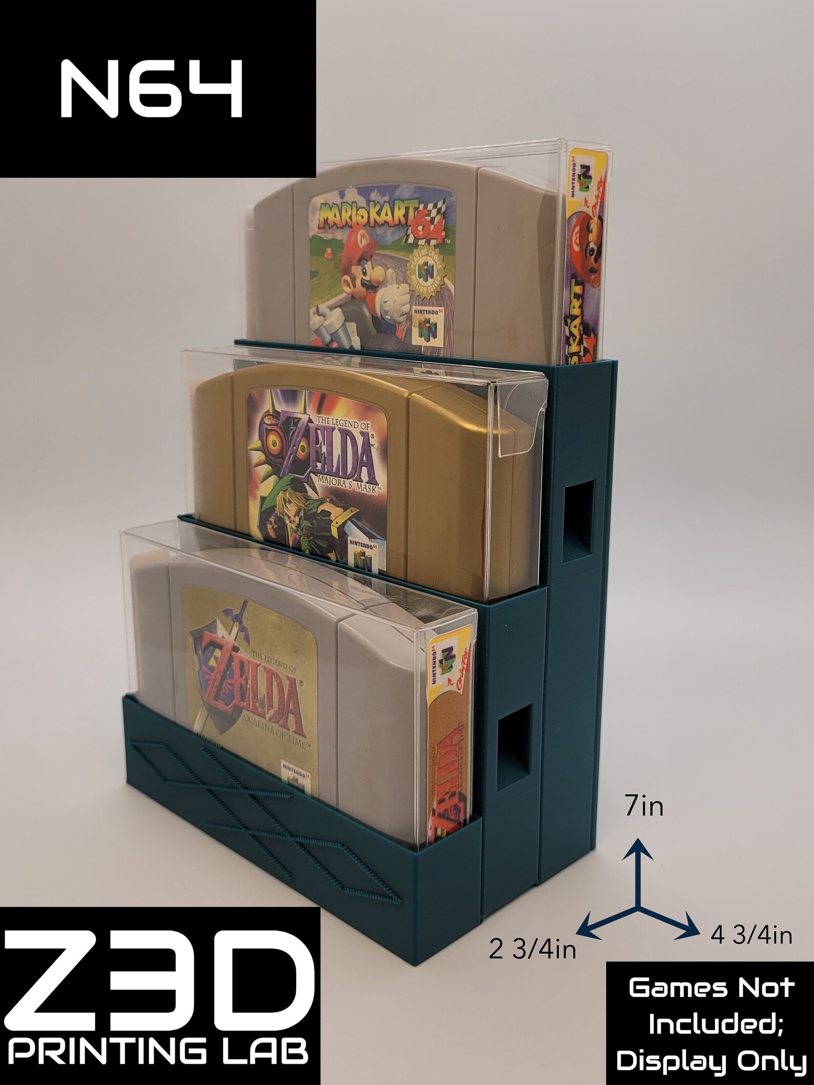 Modular N64 Game Display clip & Stack Nintendo 64 Cartridge Stand, 3D ...