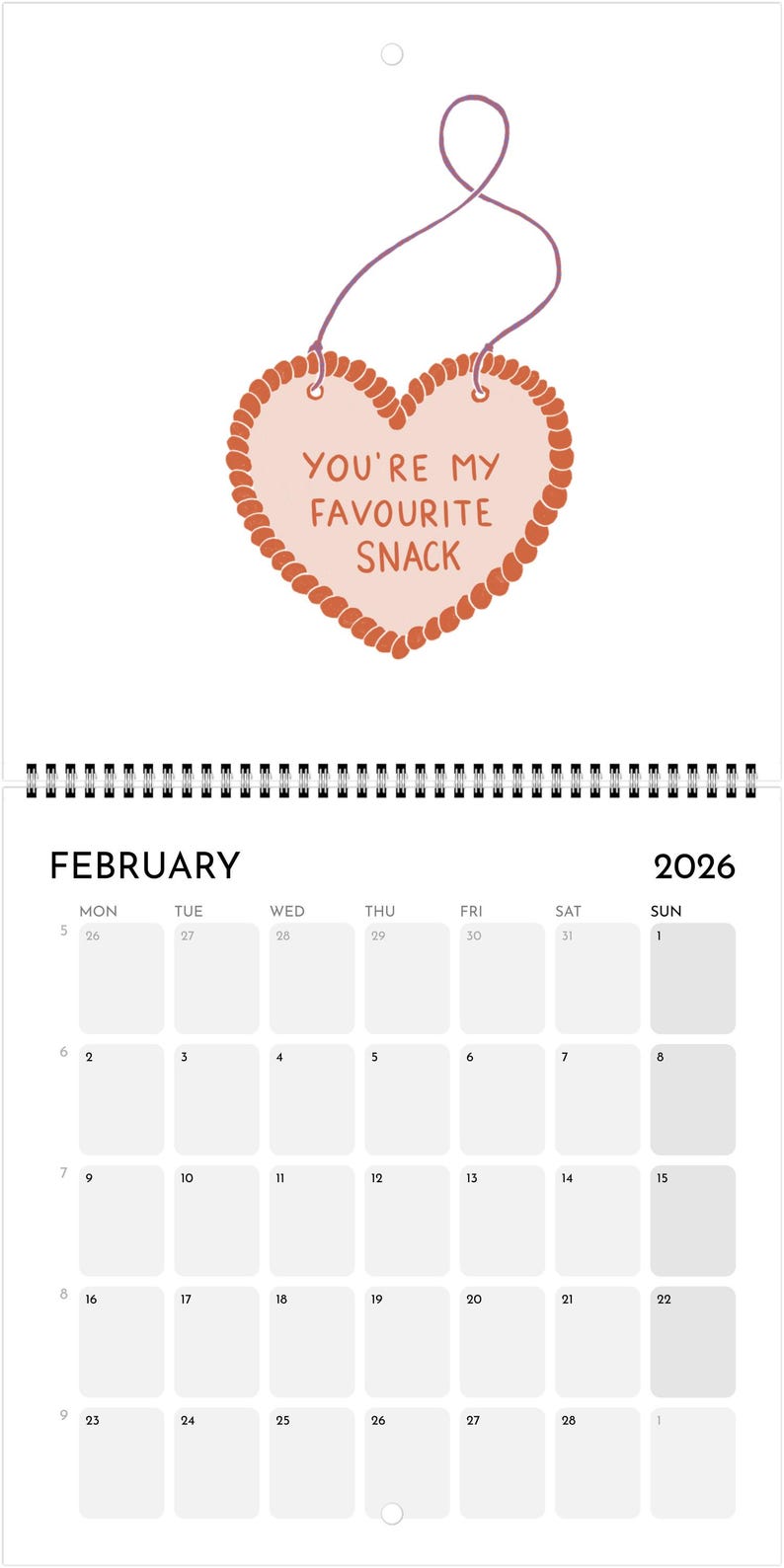 Wall Calendar 2026 "for the Record: I Love You" Love Calendar 2026, I ...