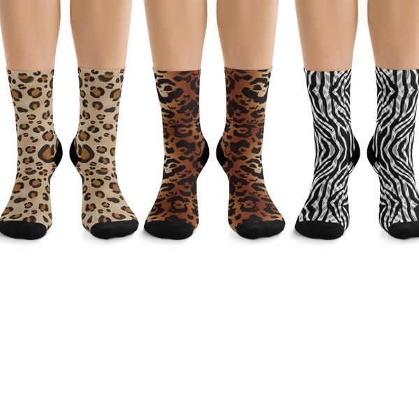 Animal Print Women Socks - Etsy