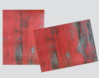 Red Distressed Wood - Etsy