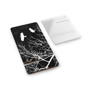 Crows Trees Graphic Phone Stand, Mobile Prop up Display for Smartphones ...