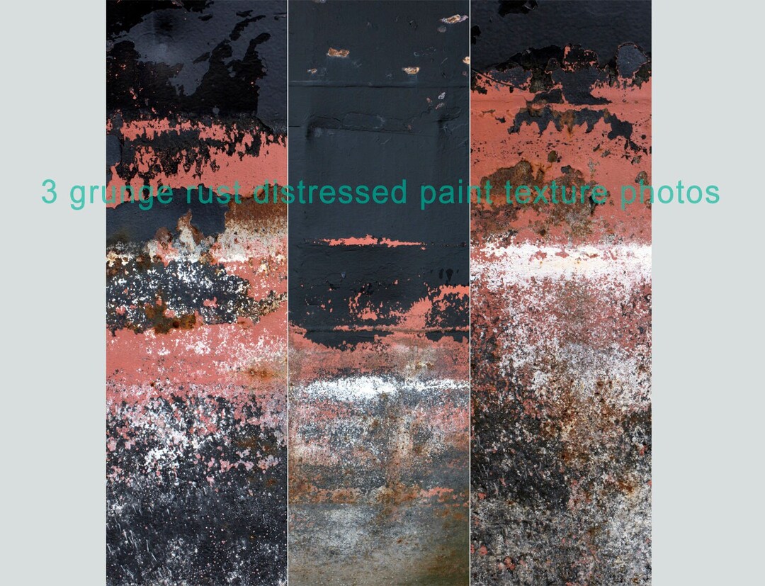 3 Grunge Digital Background Photo Downloads, Distressed Rust and Black ...
