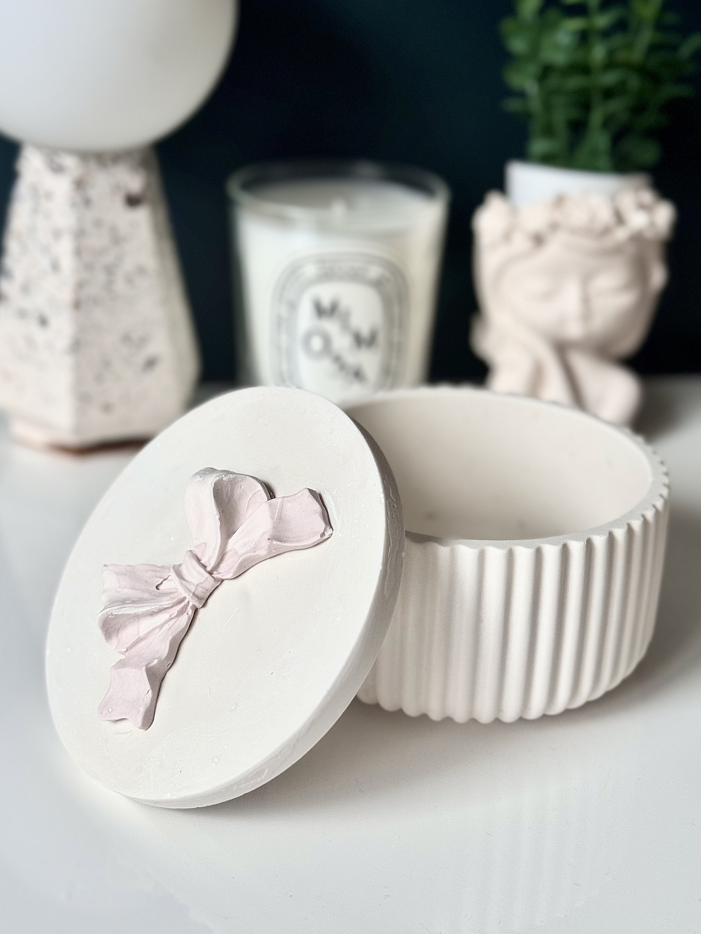 Bow Trinket Jar: Elegant Jewelry Storage, Coquette Decor - Etsy